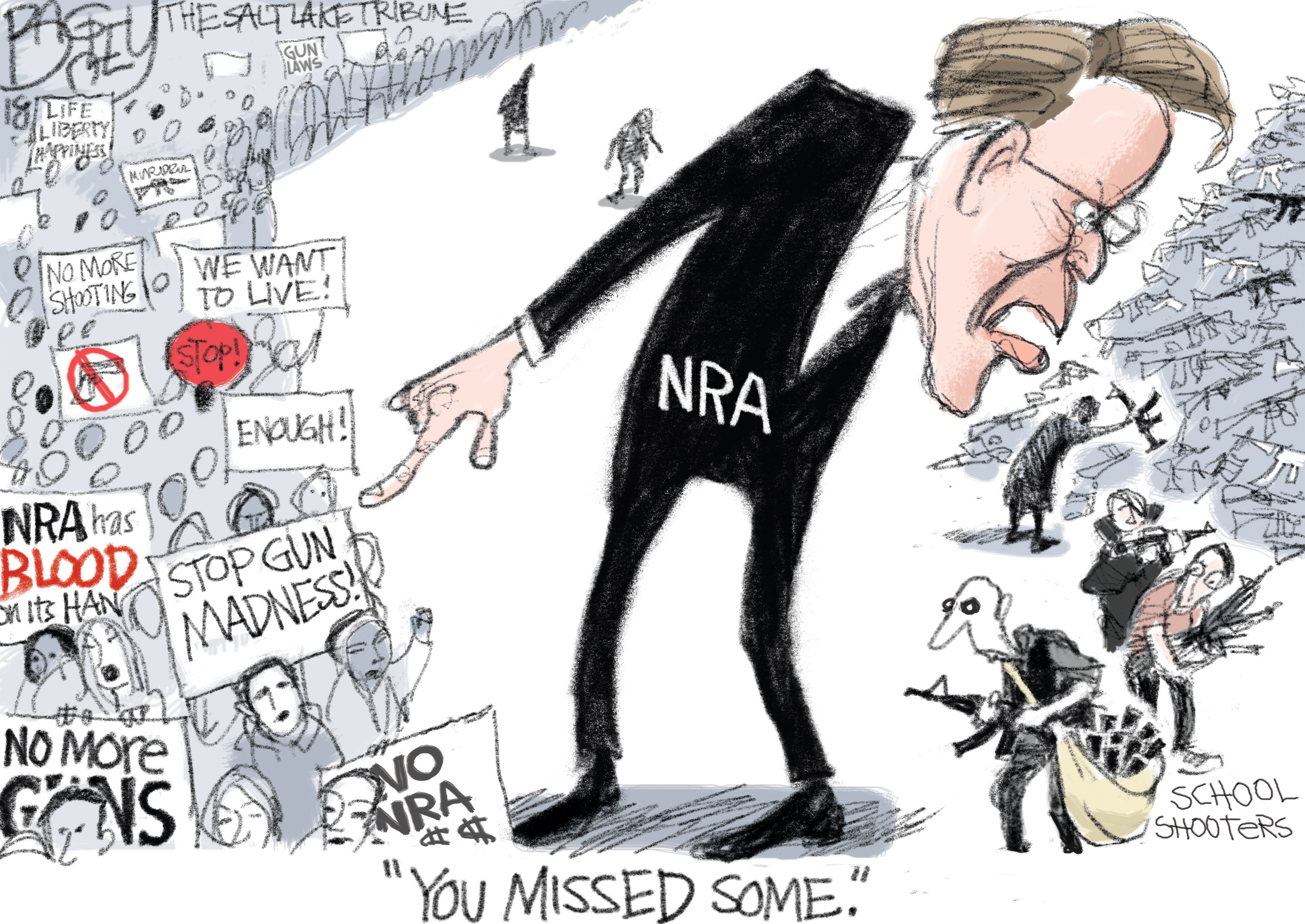 Bagley Cartoon: This is the NRA – Shawn Miller